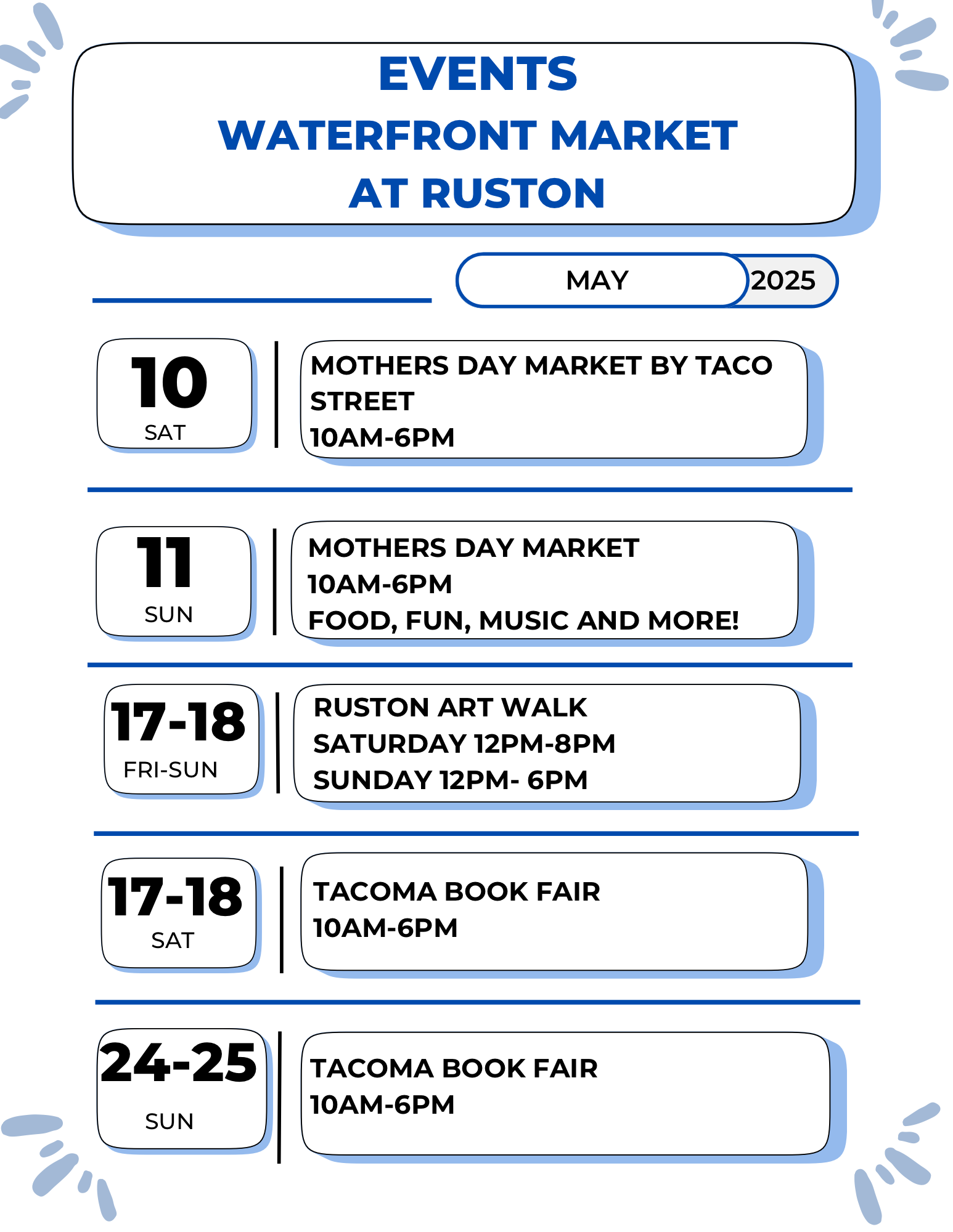 Our Events – Waterfront Market at Ruston